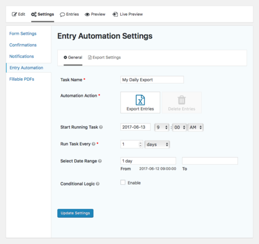 How to Export Gravity Forms Entries Automatically - CosmicGiant How to Export Gravity Forms Entries Automatically - CosmicGiant