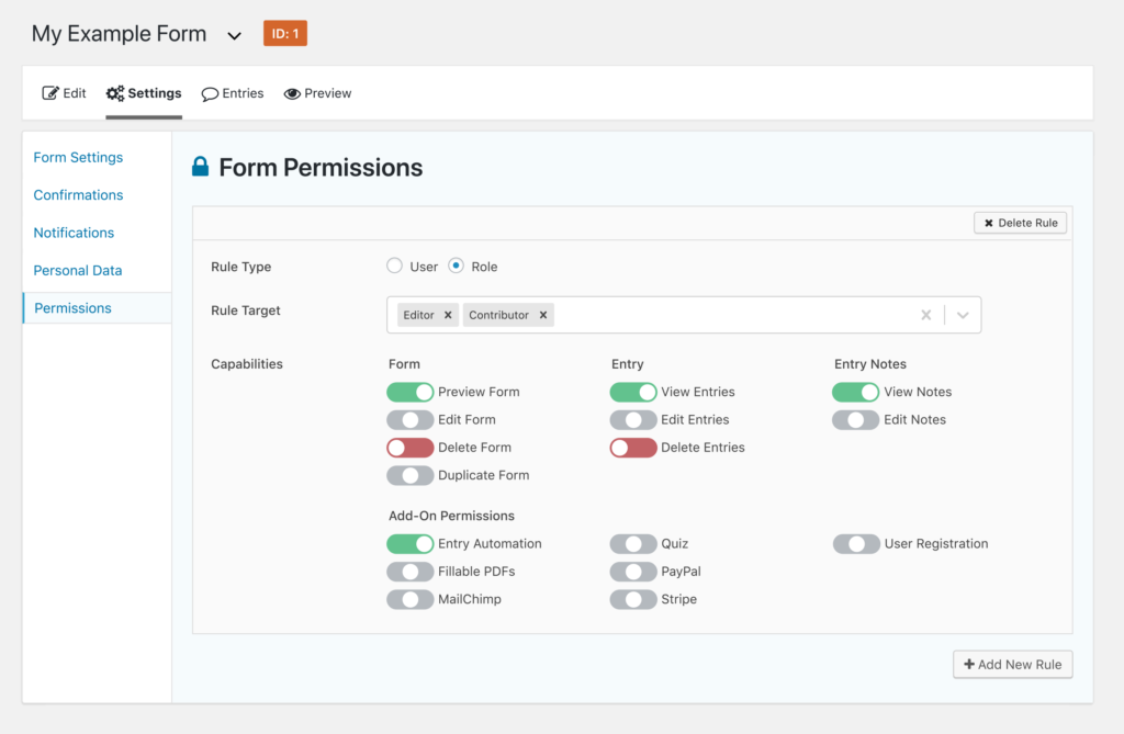 Introducing Advanced Permissions for Gravity Forms - CosmicGiant