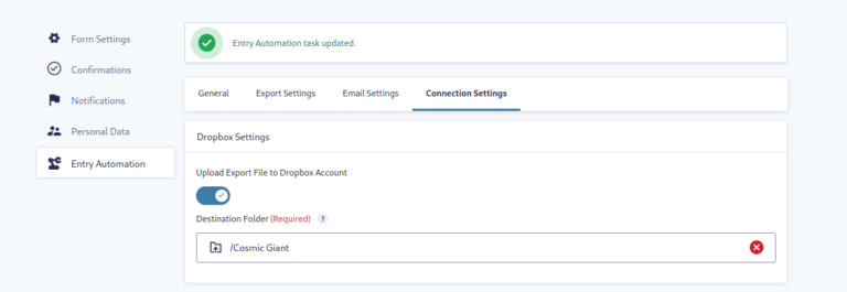 How to Upload Gravity Forms Entries to Dropbox - CosmicGiant