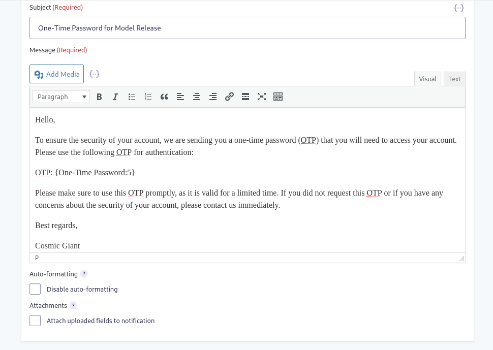 How to Set Up WordPress Form Verification Using One-Time Password ...
